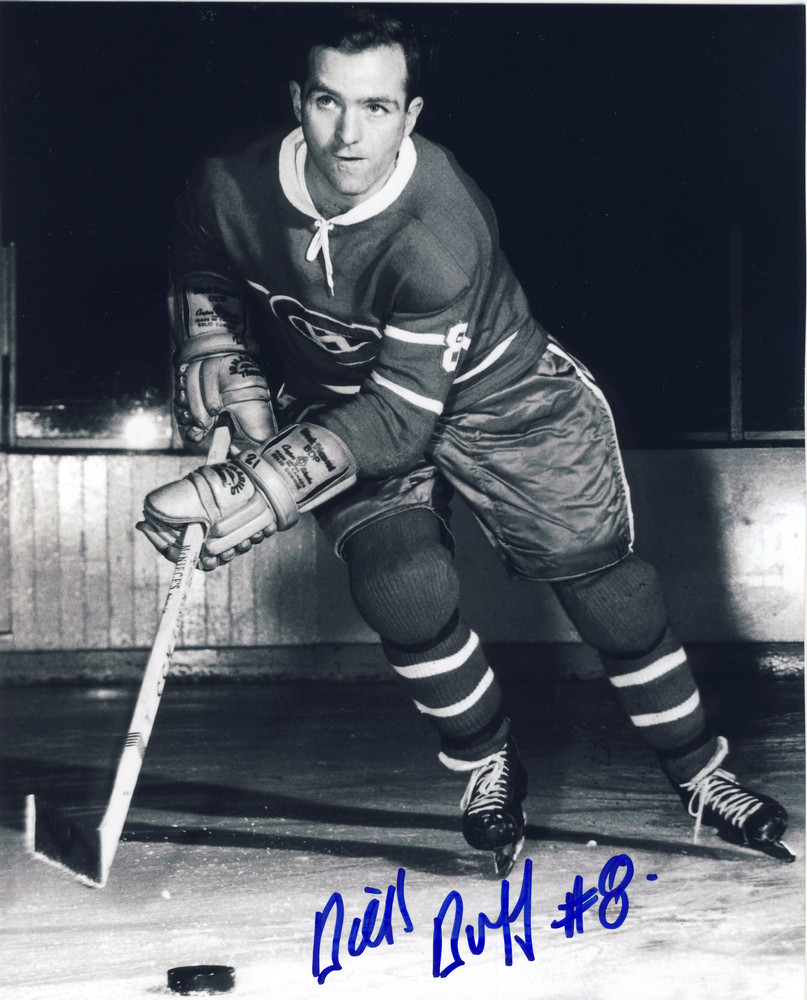 DICK DUFF Montreal Canadiens SIGNED 8x10 Photo - NHL Auctions