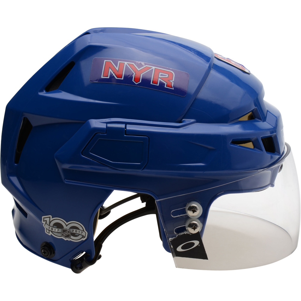 Ryan Graves New York Rangers Game-Used #63 Blue Helmet from the 2017-18 ...