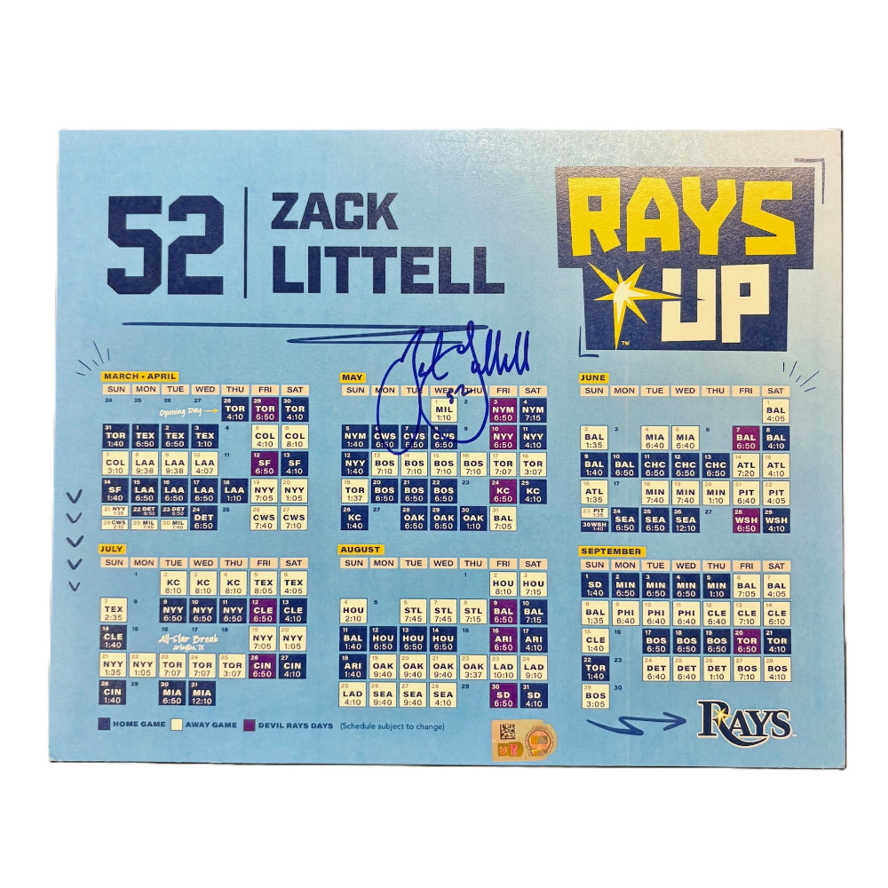 Game Used Autographed Opening Day Locker Tag: Zack Littell - March 28 ...