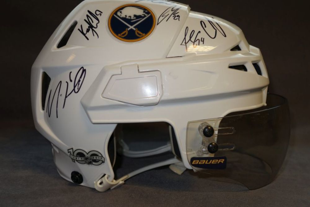 2017-18 Buffalo Sabres Team Signed Helmet - NHL Auctions