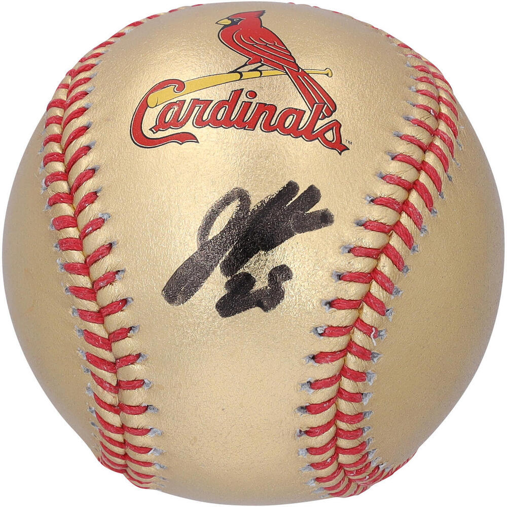 Jordan Kyrou St. Louis Blues Autographed St. Louis Cardinals Gold ...
