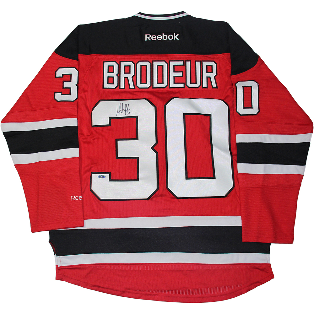 Martin Brodeur Signed Reebok Premier New Jersey Devils Red Jersey - NHL ...