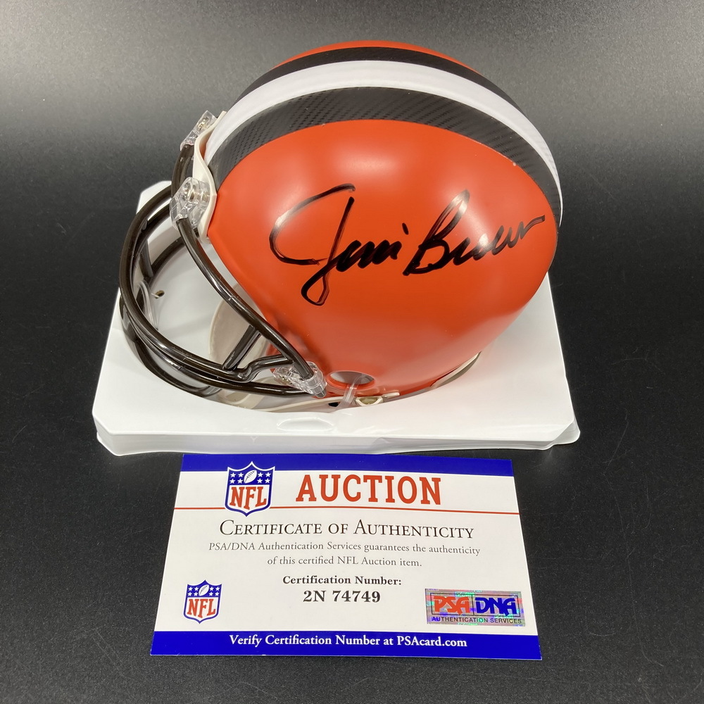 Legends - Browns Jim Brown Signed Mini Helmet | The official auction ...