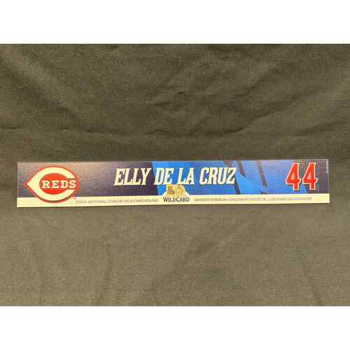 Scott Barlow -- Game Used Locker Name Plate -- 2025 NL Wild Card Series ...