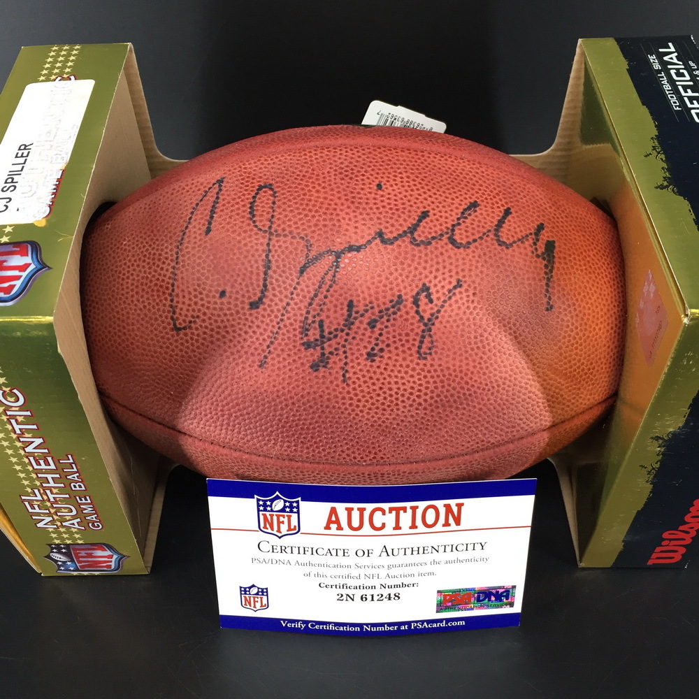 Bills - C. J. Spiller Signed Authentic Football | The official auction ...