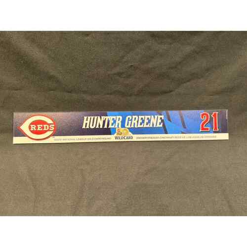 Scott Barlow -- Game Used Locker Name Plate -- 2025 NL Wild Card Series ...