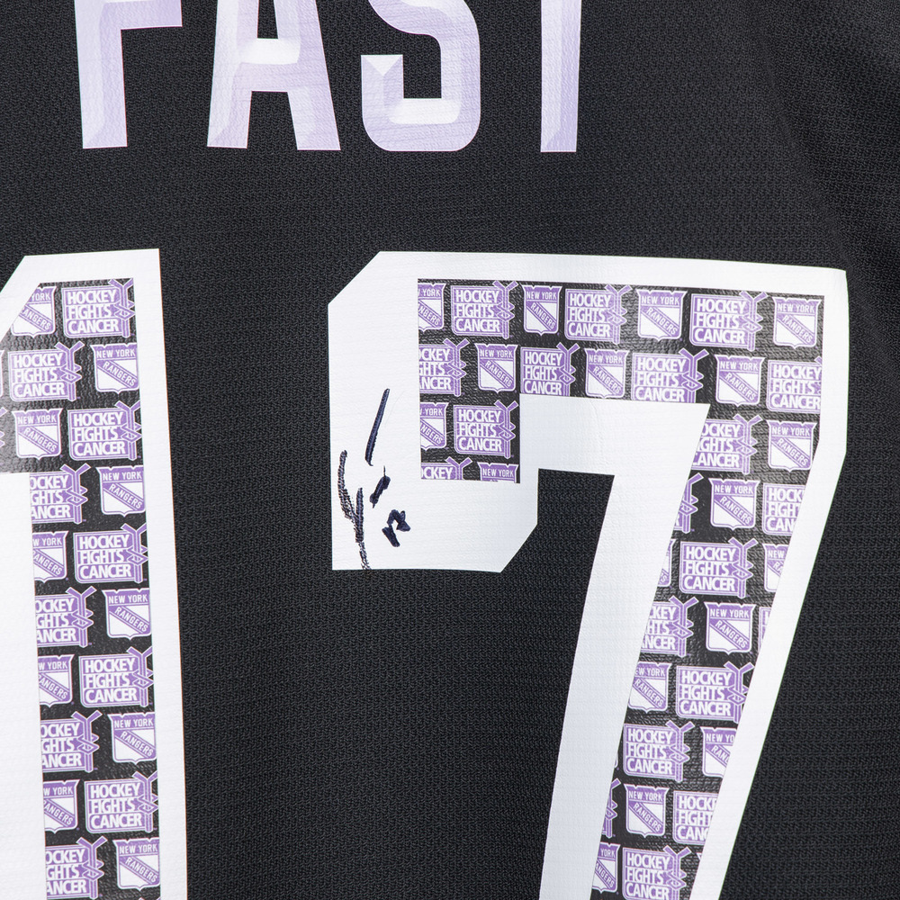 Autographed #17 Jesper Fast Hockey Fights Cancer jersey worn during ...