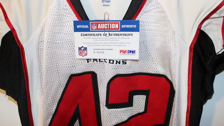 FALCONS - ERIC BROCK GAME WORN JERSEY 2007 | The official auction site of the National Football ...