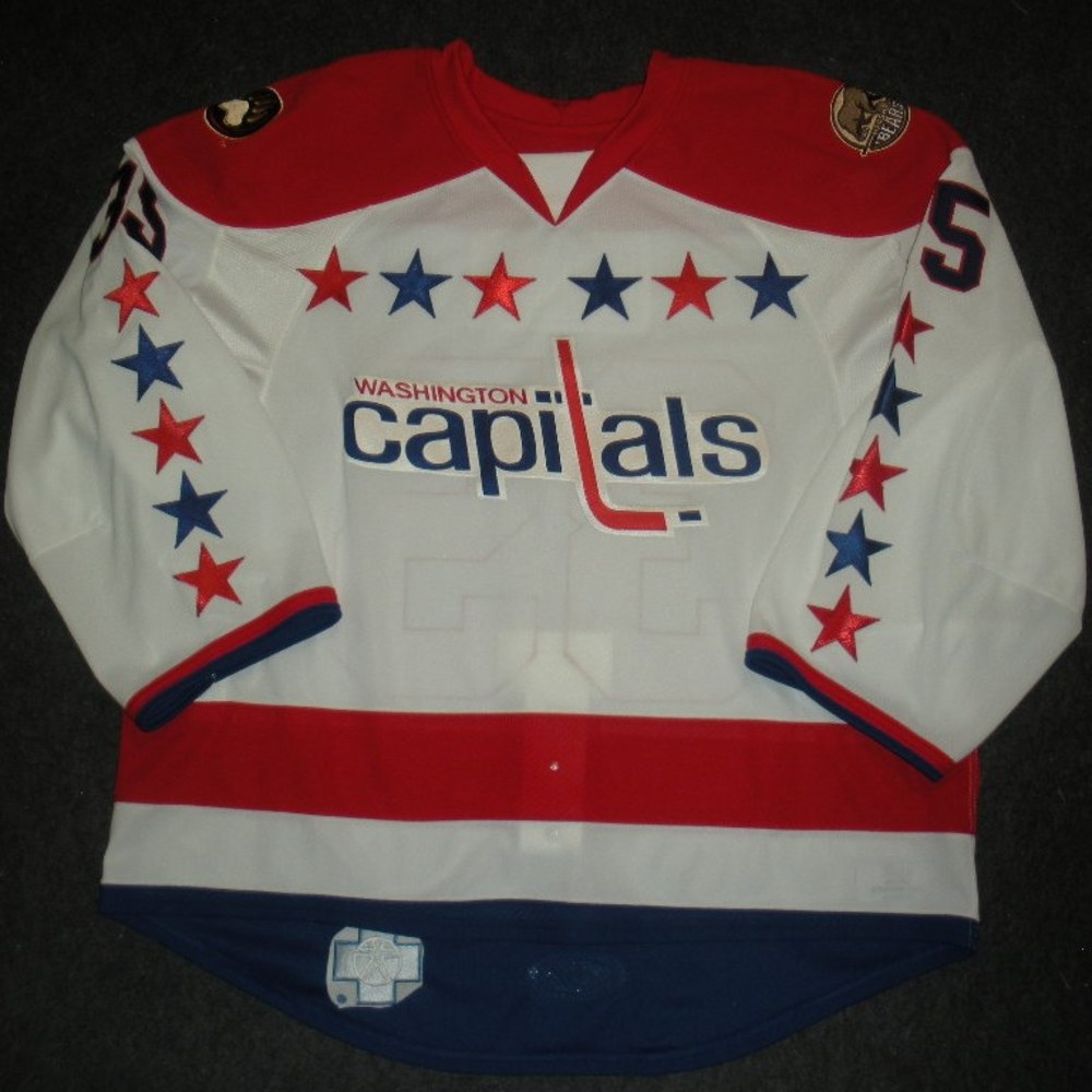 Riley Gill - Hershey Bears - Washington AHL Showcase Game-Issued Jersey ...