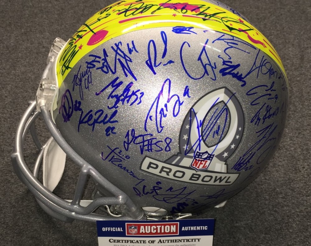 NFL - 2018 Pro Bowl multi signed proline helmet w/ over 60 signatures ...