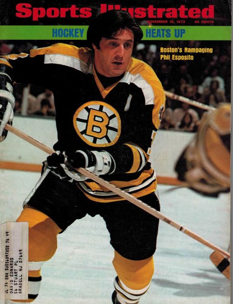 PHIL ESPOSITO Sports Illustrated Magazine November 19, 1973- Boston ...