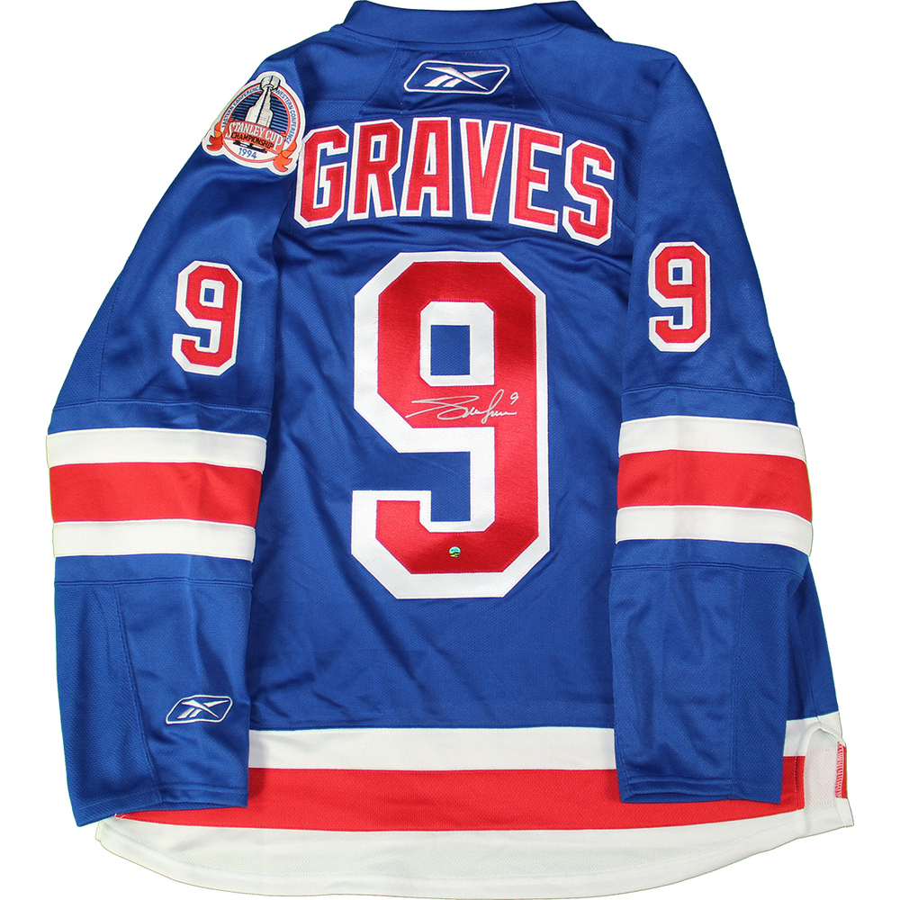 Adam Graves Signed New York Rangers Reebok Premier Blue 1994 Jersey ...