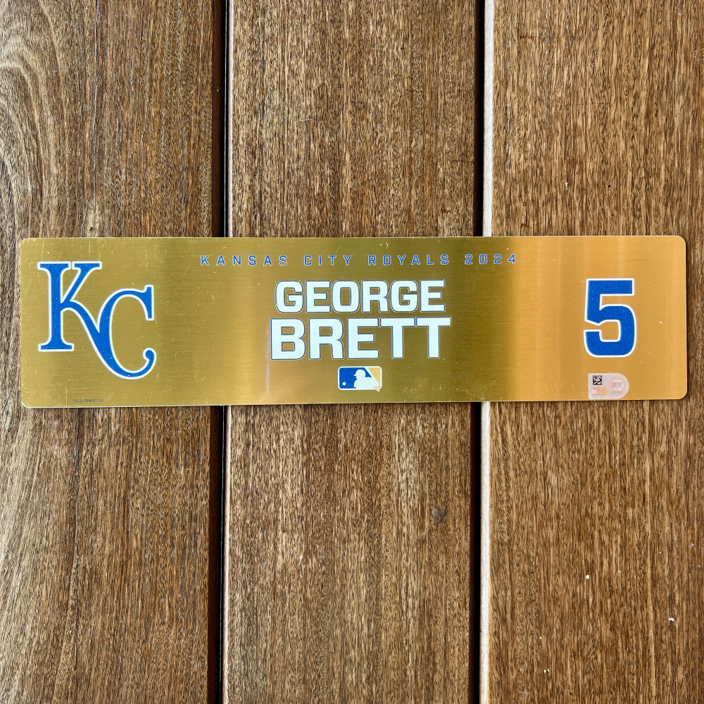 Team-Issued Locker Tag: George Brett #5 | MLB Auctions
