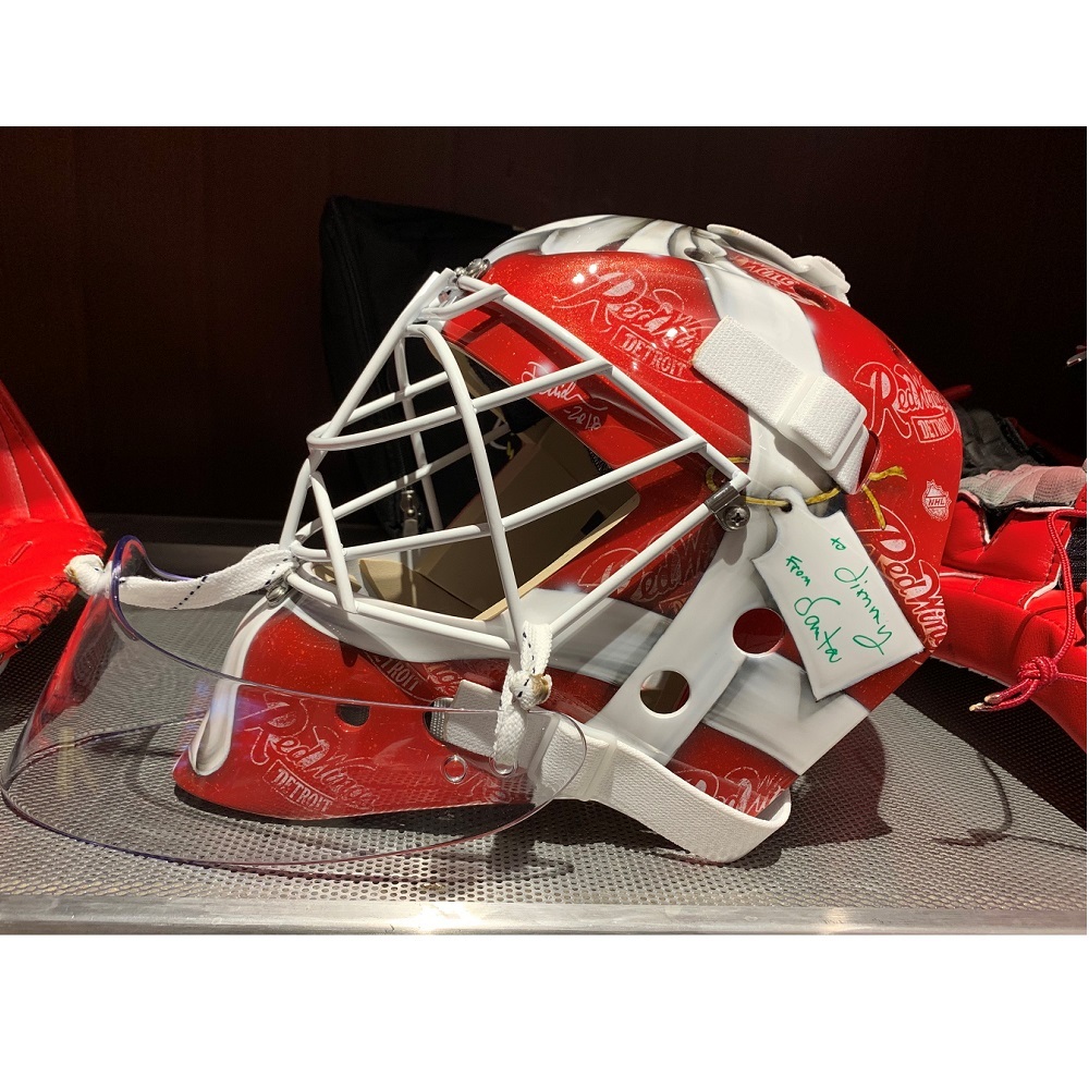 Jimmy Howard (#35)- 2018 Holiday Custom Goalie Mask - NHL Auctions
