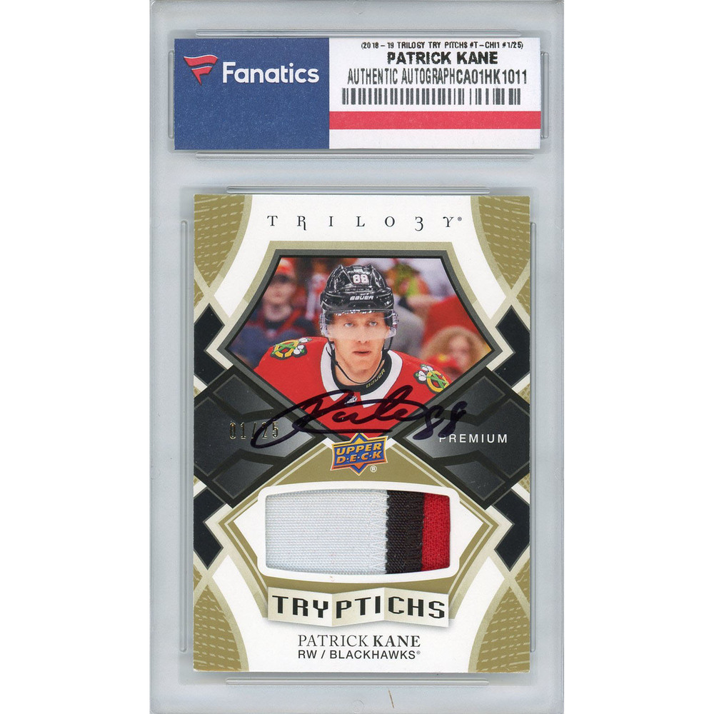 Patrick Kane Chicago Blackhawks Autographed 2018-19 Upper Deck Trilogy ...