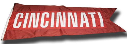 Cubs Authentics: Rooftop Flag - Cincinnati - HZ520526 | MLB Auctions