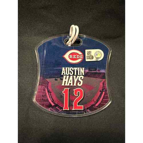 Austin Hays -- Team Issued Luggage Tag -- 2025 NL Wild Card Series ...