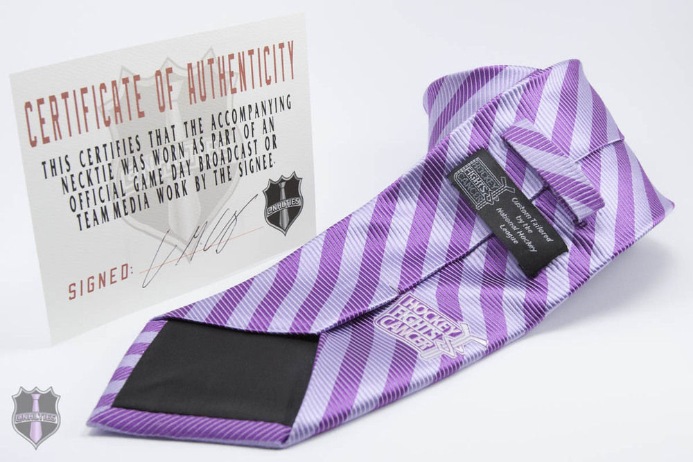 Conor McGahey Game Worn Hockey Fights Cancer Tie - NHL Auctions