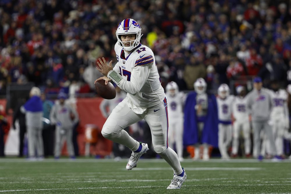 MCMC - Josh Allen Game Worn and Signed Custom Cleats 2022 Season ...