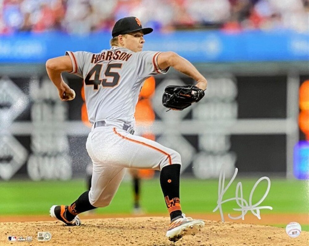 Kyle Harrison Autographed 16x20 - Pitching | MLB Auctions