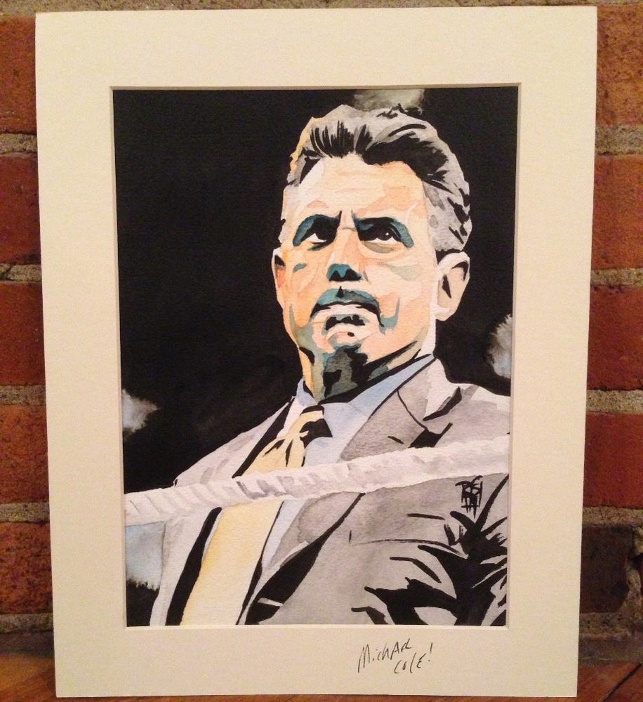 Michael Cole Signed Painting by Rob Schamberger | WWE Auction