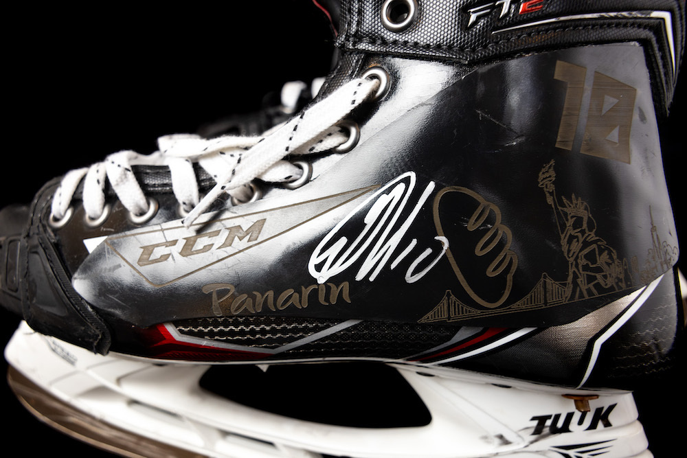 Signed and Game-Used CCM Skates by #10 Artemi Panarin - NHL Auctions