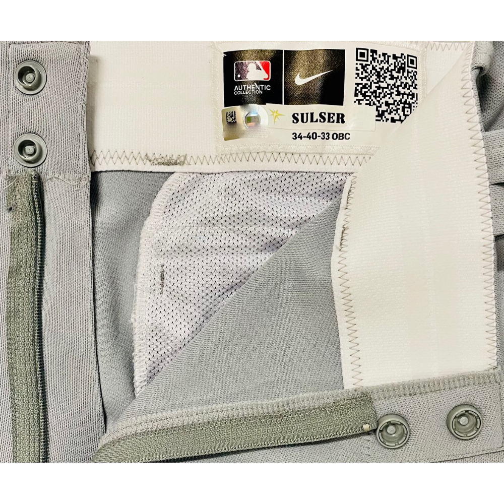 Team Issued Road Gray Pants: Cole Sulser - 2023 | Tampa Bay Rays Auctions