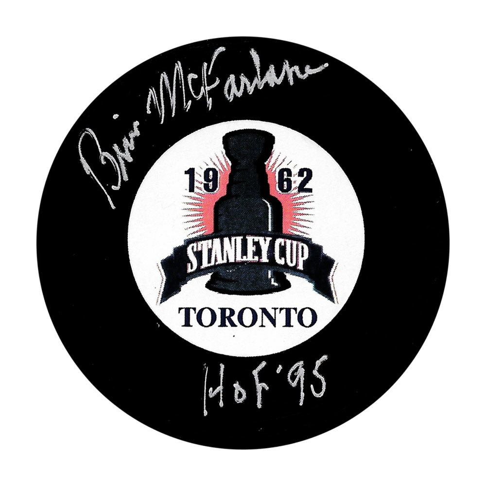 Brian McFarlane Autographed 1962 Stanley Cup Puck - NHL Auctions
