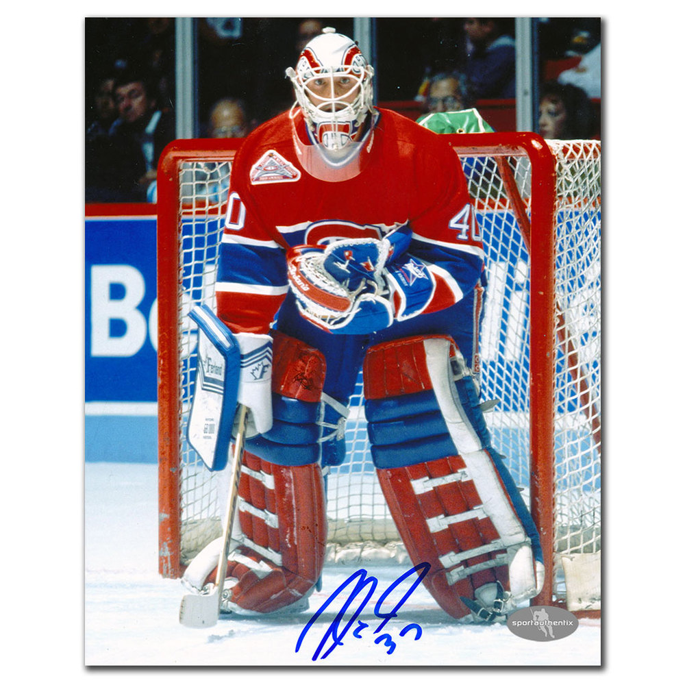 Andre Racicot Montreal Canadiens ACTION Autographed 8x10 - NHL Auctions