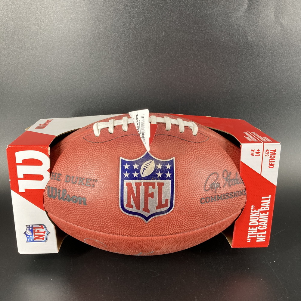 HOF - Vikings Paul Krause Signed Authentic Football with ""HOF 98 ...