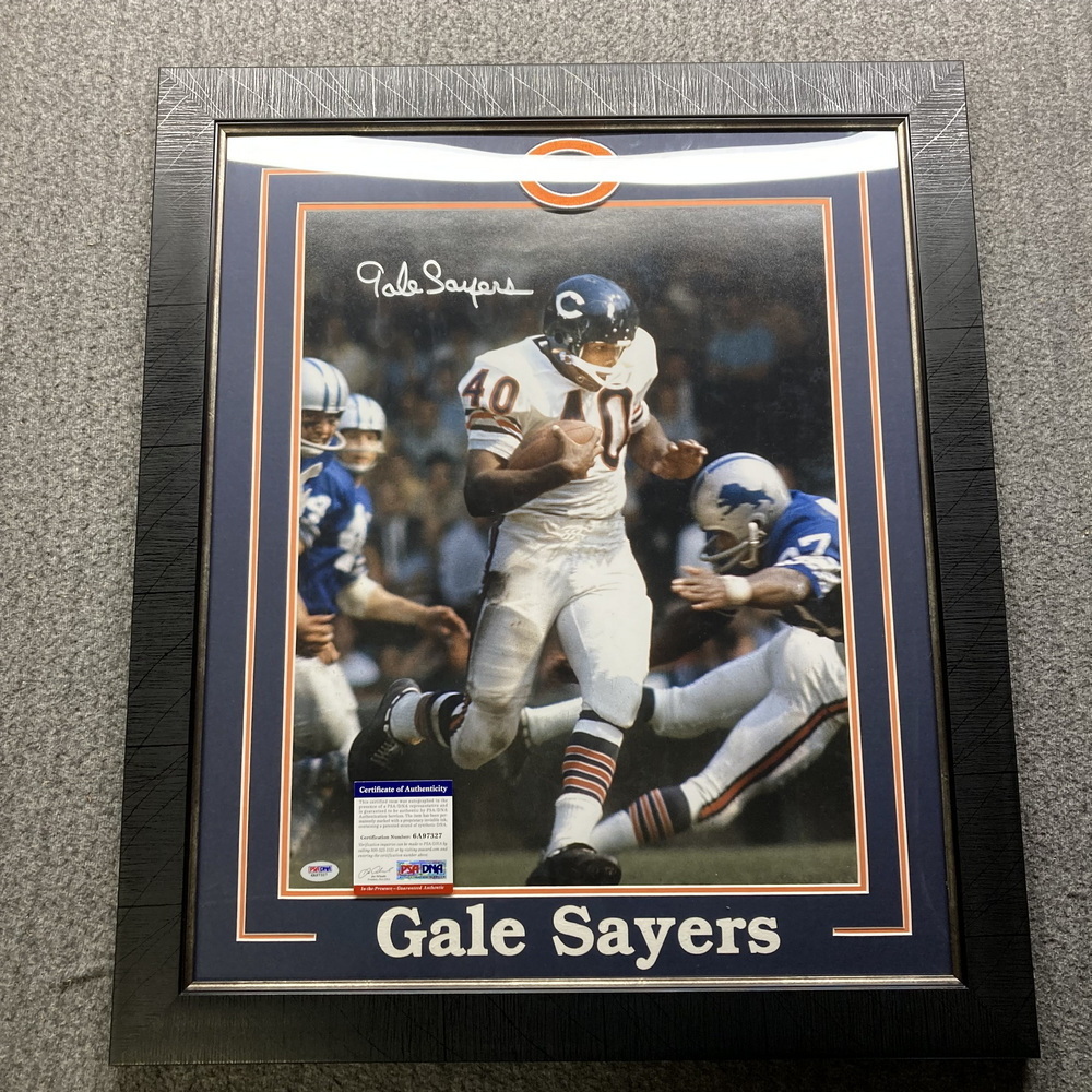 Fund Recovery - Bears Gale Sayers Signed 16x20 Framed Photo | The ...