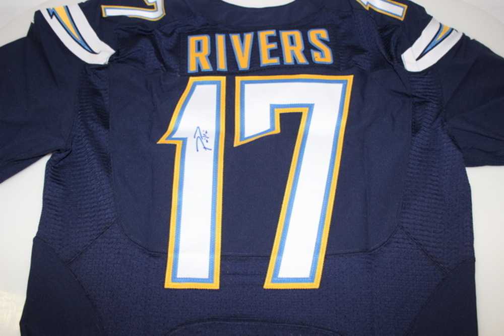 CHARGERS - PHILIP RIVERS SIGNED AUTHENTIC CHARGERS JERSEY - SIZE 44 ...