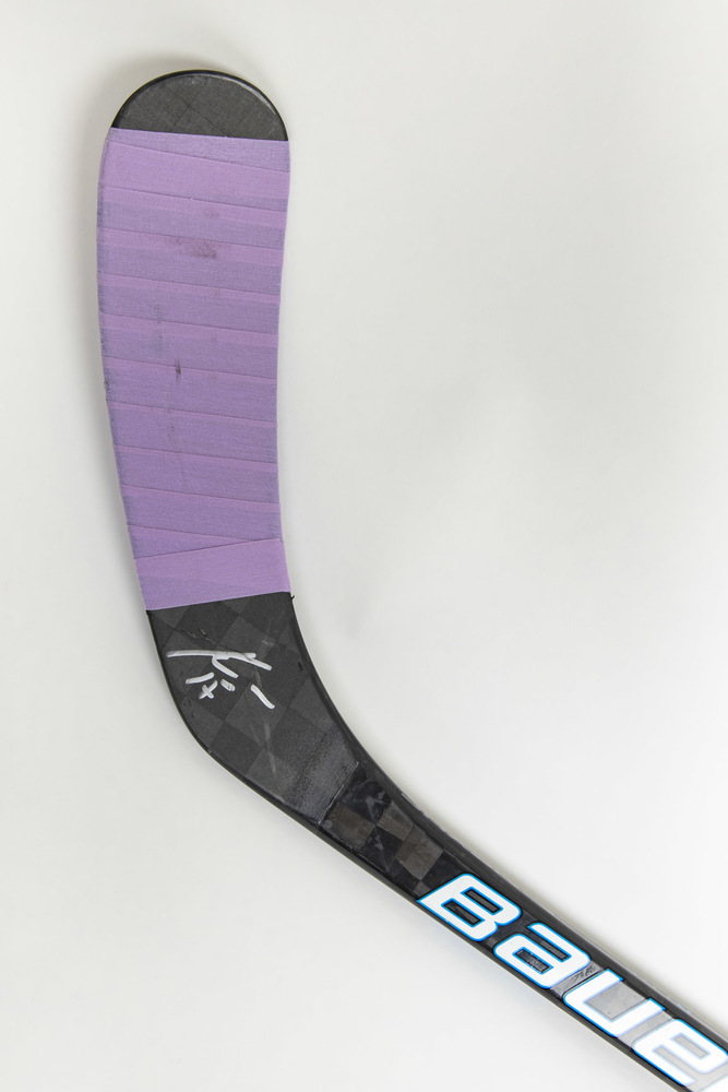 Autographed Warm-up used stick from the 2019 Hockey Fights Cancer game ...
