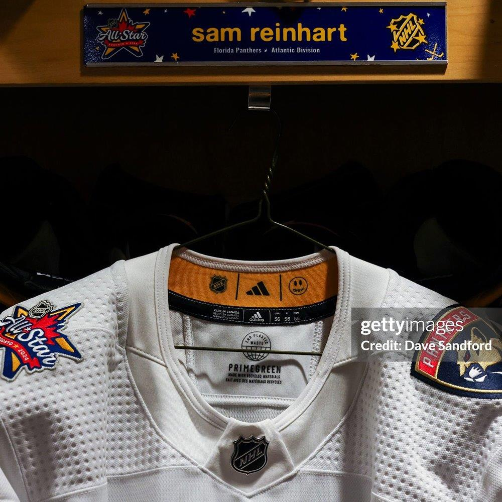 Sam Reinhart 2024 NHL All-Star Locker Room Nameplate | Real Sports Auction