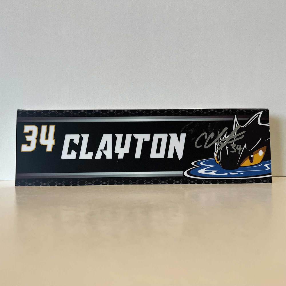 AHL Authentic - 2022-23 Cleveland Monsters Locker Room Nameplate Signed ...