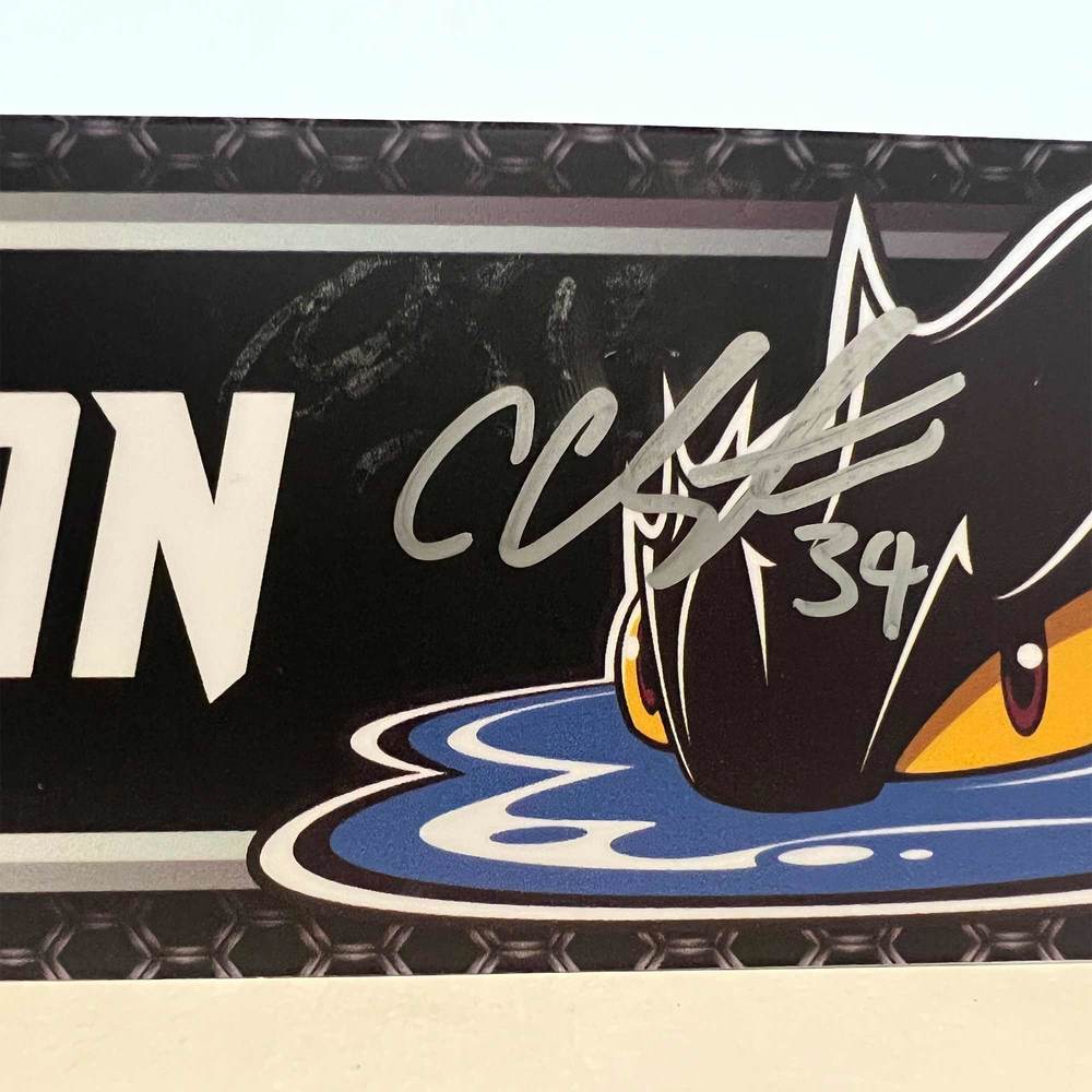 AHL Authentic - 2022-23 Cleveland Monsters Locker Room Nameplate Signed ...