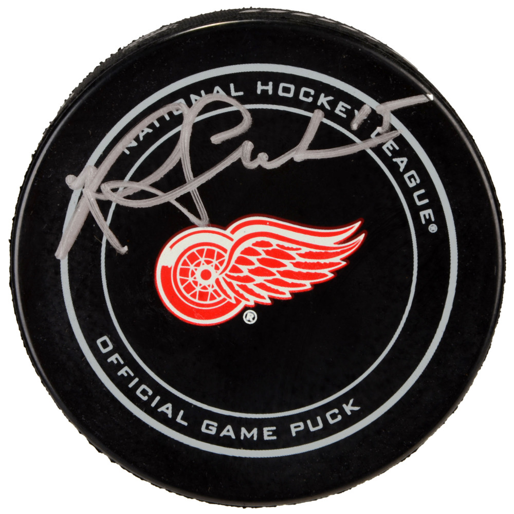 Riley Sheahan Detroit Red Wings Autographed Official Game Puck - NHL ...