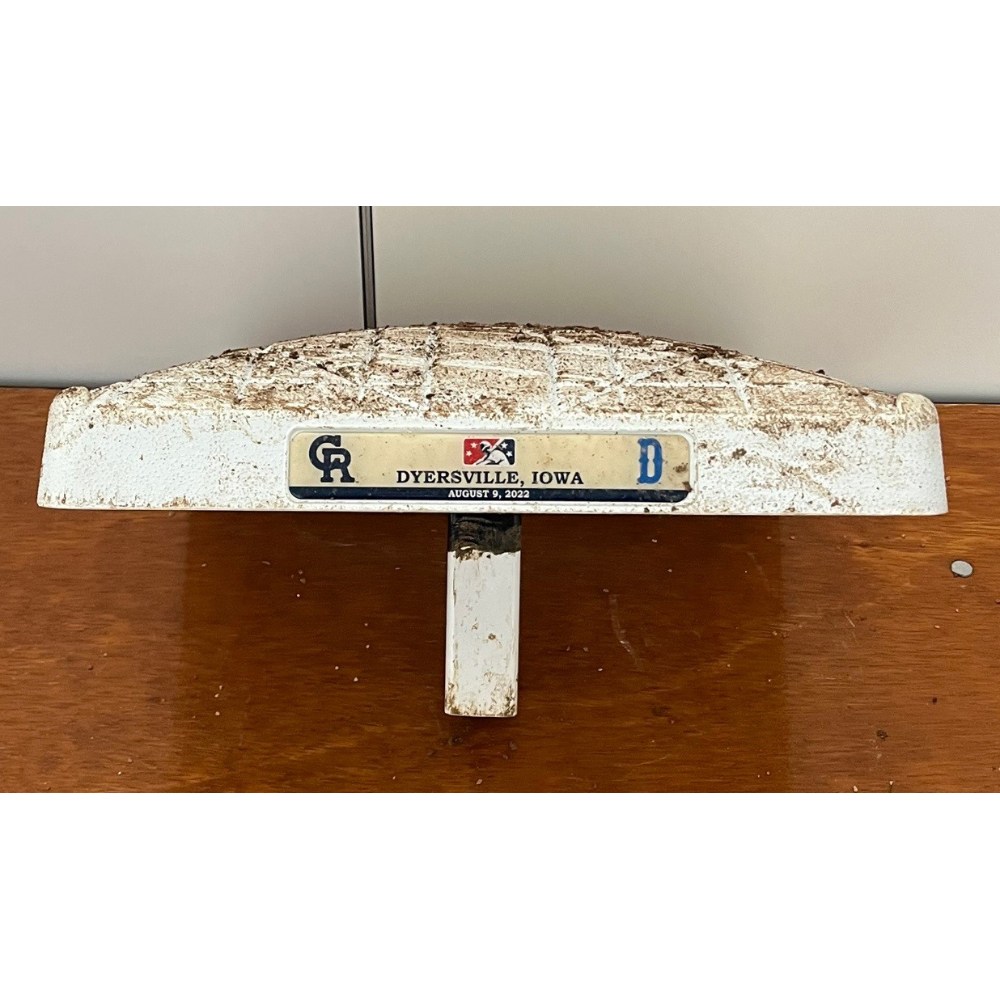 Game-Used Base - 2022 MiLB in Dyersville, Iowa - Cedar Rapids Bunnies ...