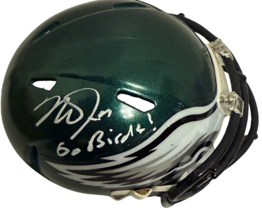 Mike Trout Autographed "Go Birds!" Philadelphia Eagles Mini Football ...