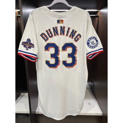 Dane Dunning 2024 Texas Rangers Gold Collection Team-Issued Jersey ...