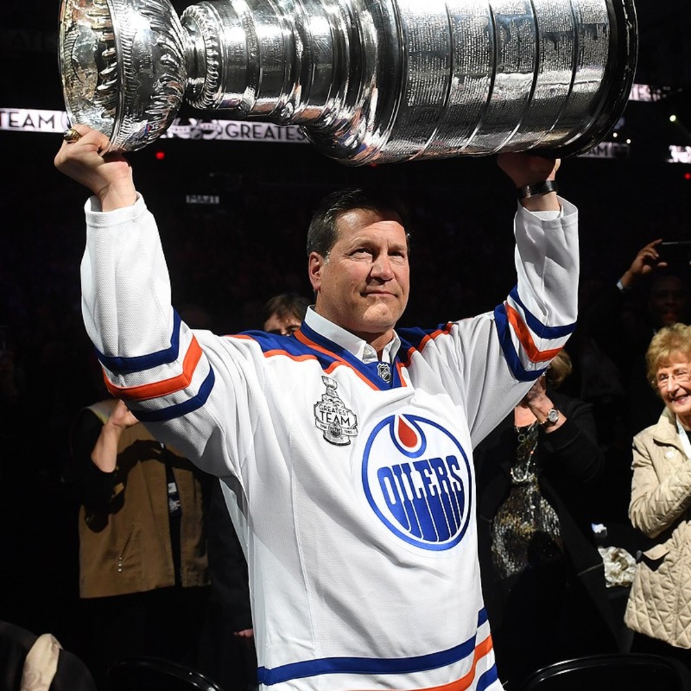 Larry Melnyk #28 - Autographed 1984-85 Edmonton Oilers NHL Centennial ...