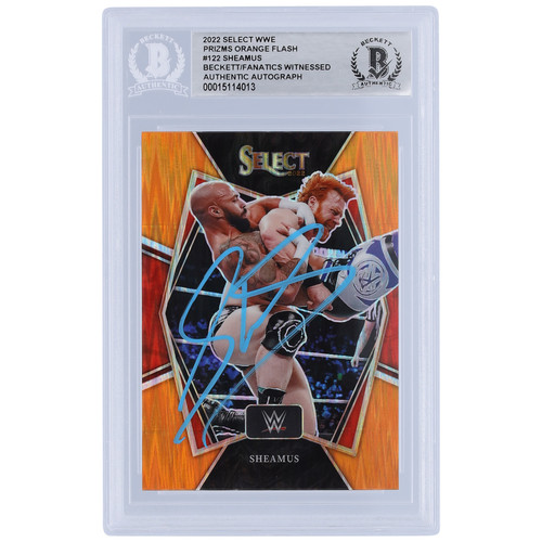 Sheamus WWE Autographed 2022 Panini Select Orange Flash #122 Beckett ...