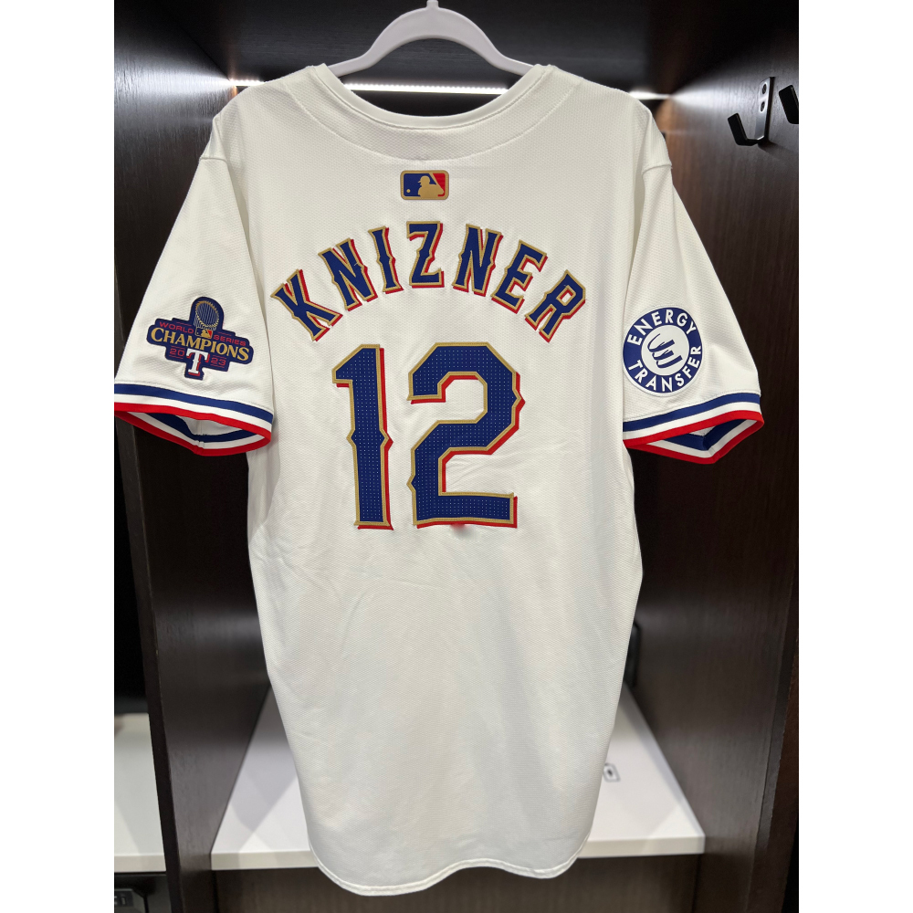 Andrew Knizner 2024 Texas Rangers Gold Collection Game-Used Jersey ...
