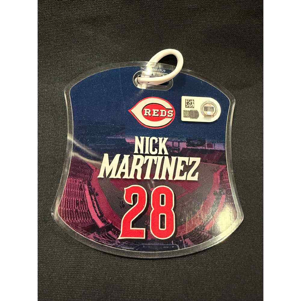 Nick Martinez -- Team Issued Luggage Tag -- 2025 NL Wild Card Series ...