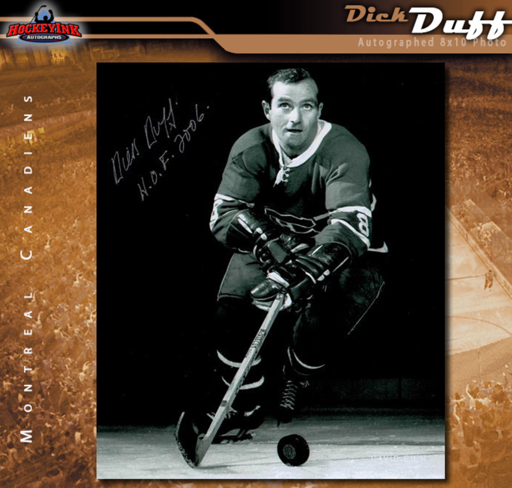 DICK DUFF Signed Montreal Canadiens 8 X 10 Photo - 70177 - NHL Auctions