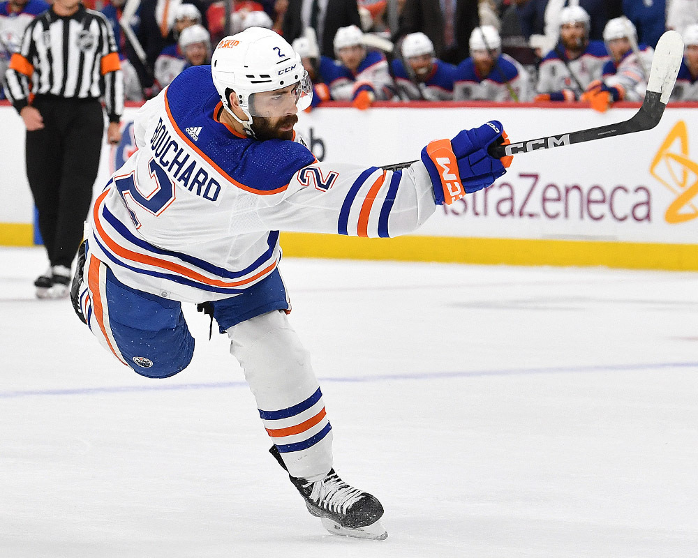 Evan Bouchard #2 - Autographed 2023-24 Edmonton Oilers Game-Worn White ...