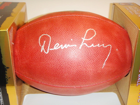 NFL - DENNIS LEARY SIGNED AUTHENTIC FOOTBALL | The official auction ...