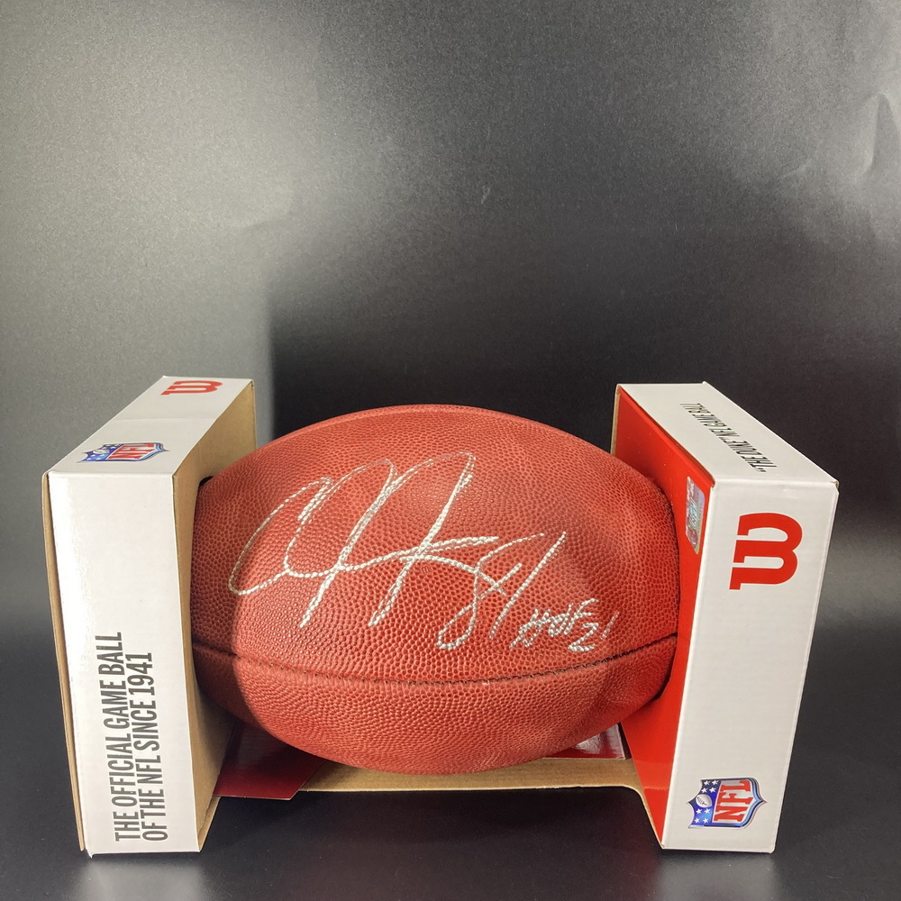 HOF - Lions Calvin Johnson Jr. Signed Authentic Football | The official ...