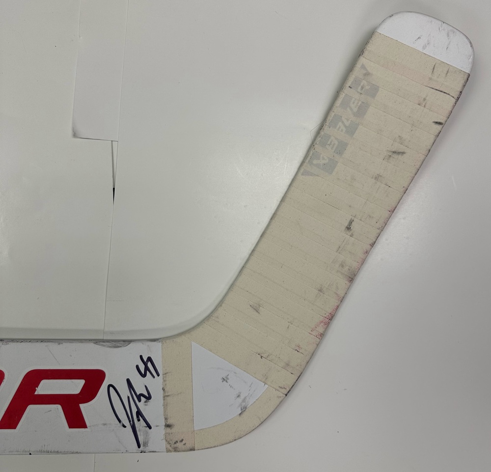 #47 James Reimer Game Used Stick - Autographed - Detroit Red Wings ...