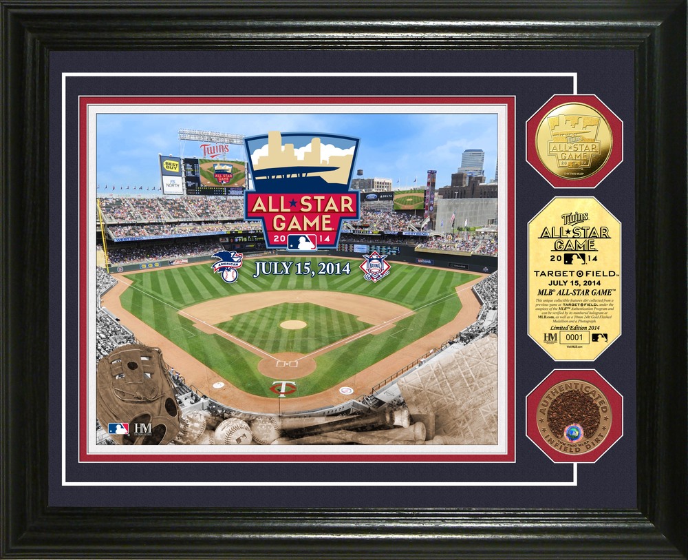 2014 MLB All-Star Game Dirt & Gold Coin Photo Mint | MLB Auctions
